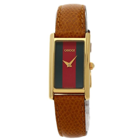 Gucci | Accessories | Gucci 260l Sherry Line Square Face Watch Gp ...